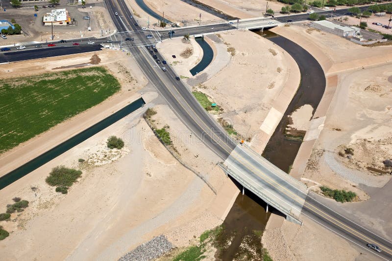 Bridges over road stock image. Image of mesa, canal, direction - 28944705