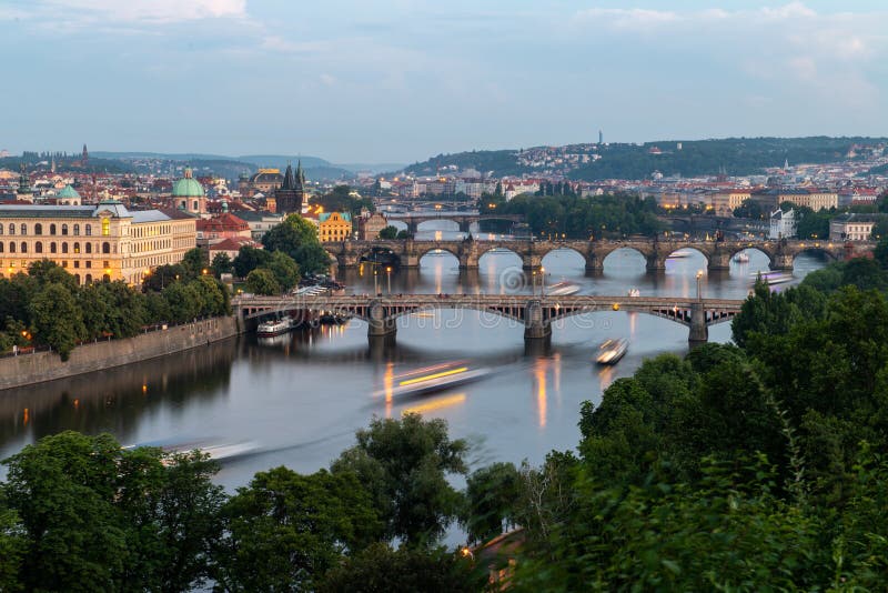 The Bridges of Prague stock photo. Image of long, building - 120177022