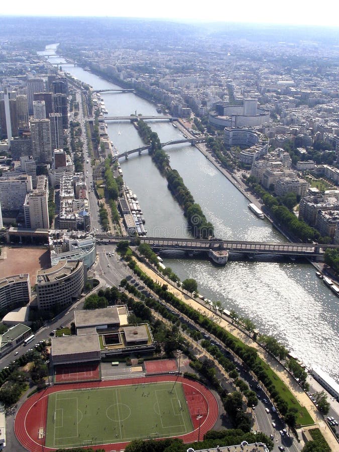 Bridges of river sena stock image. Image of river, panorama - 201579