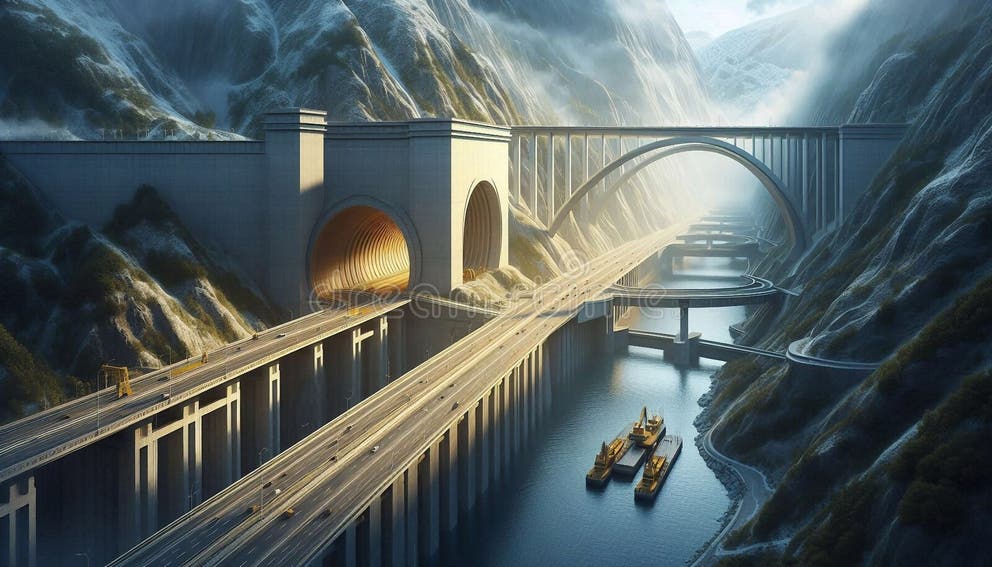 Bridges Tunnels and Hydraulic Structures in Modern Engineering Stock ...