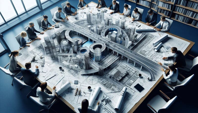 Bridges Tunnels and Hydraulic Structures in Modern Engineering Stock Illustration - Illustration ...