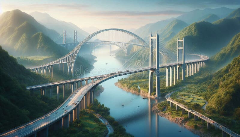 Bridges Tunnels and Hydraulic Structures in Modern Engineering Stock ...