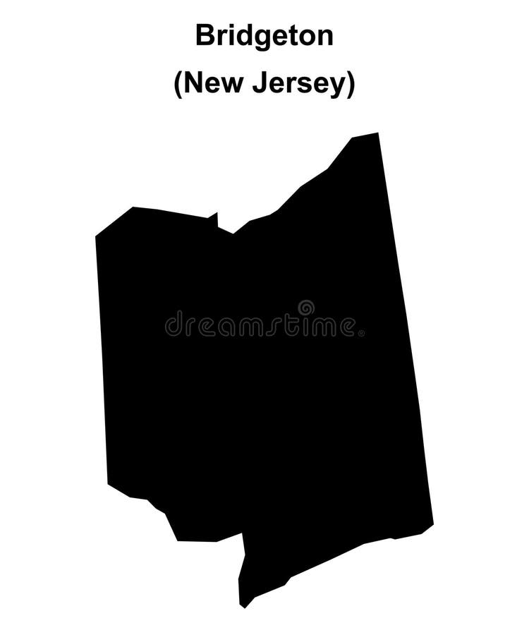 Bridgeton outline map stock vector. Illustration of outline - 357486899