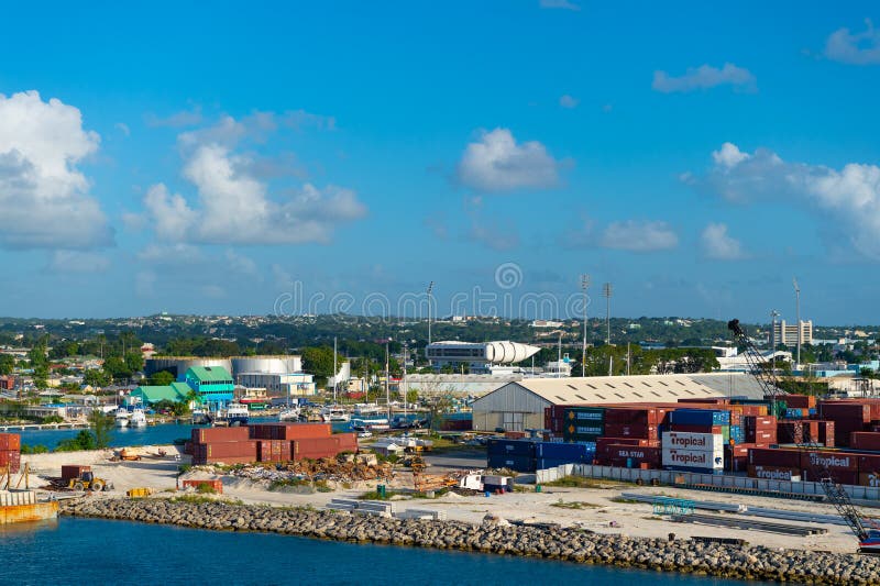 Bridgetown, Barbados - December 12, 2015: Cargo Container in Marine ...