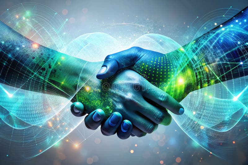 Handshake Exchange with Bitcoin Token Stock Photo - Image of ...