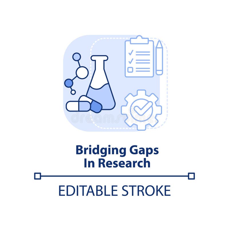 Bridging Gaps in Research Light Blue Concept Icon Stock Vector ... Bridging Gaps in Research Light Blue Concept Icon Stock Vector ...