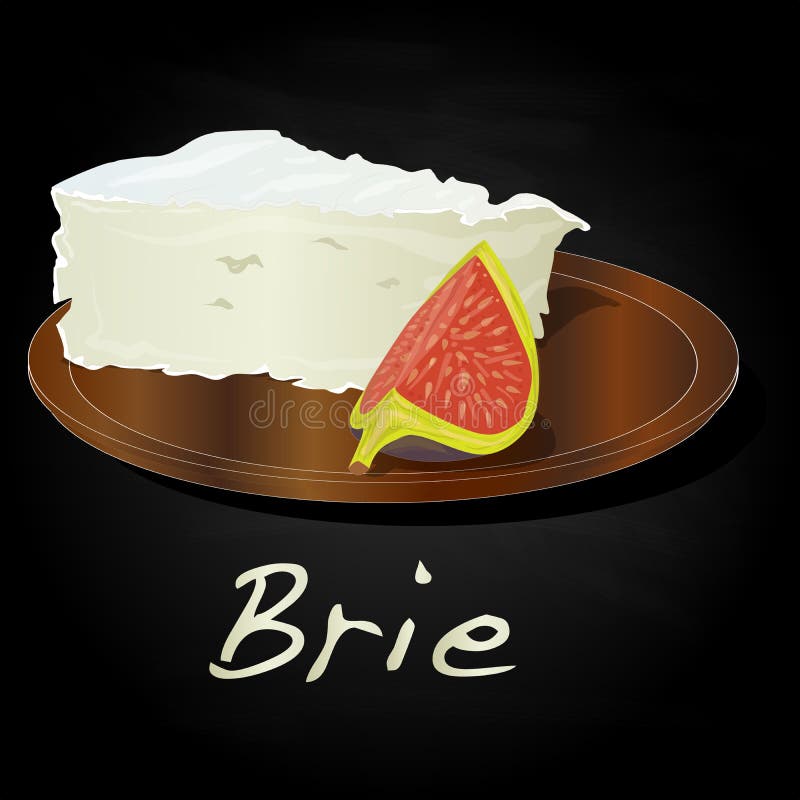 Brie Cheese Vector Isolated Stock Vector - Illustration of delicious ...