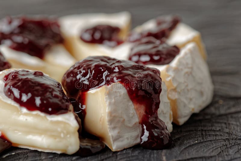 Brie cheese with jam stock image. Image of aged, food - 69592289