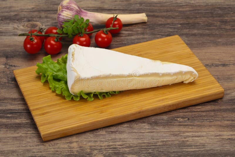 Brie Cheese Triangle Served Salad Stock Photo - Image of wooden, white ...