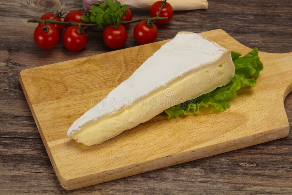 Brie Cheese Triangle Served Salad Stock Image - Image of soft, wooden ...