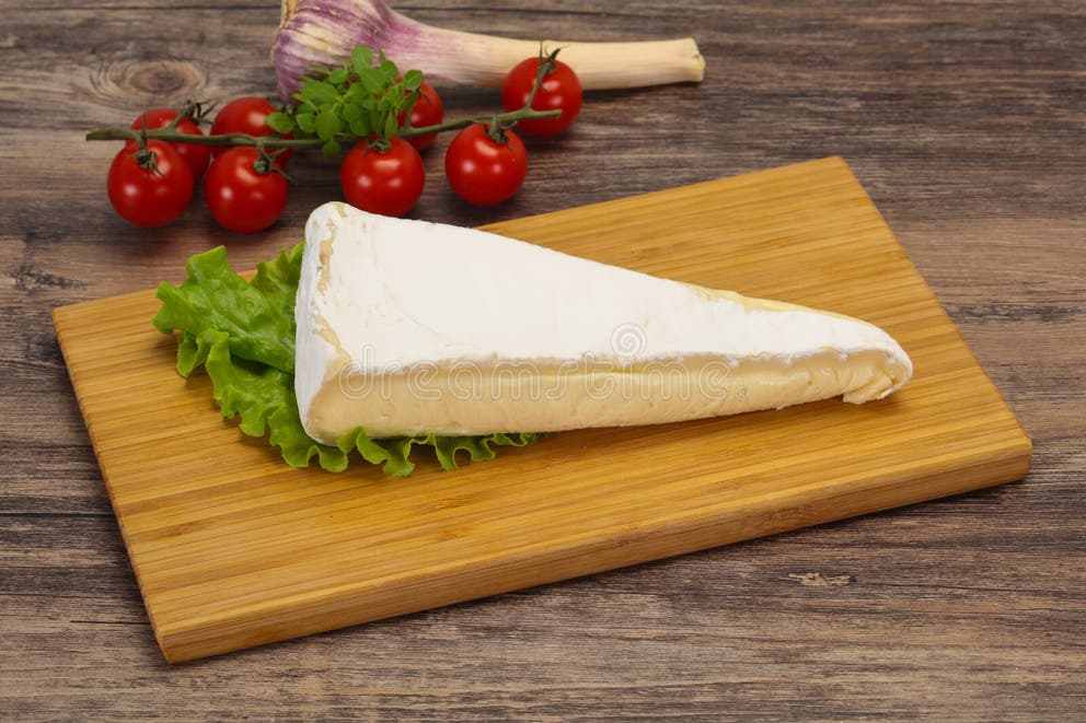 Brie Cheese Triangle Served Salad Stock Image - Image of food, board ...