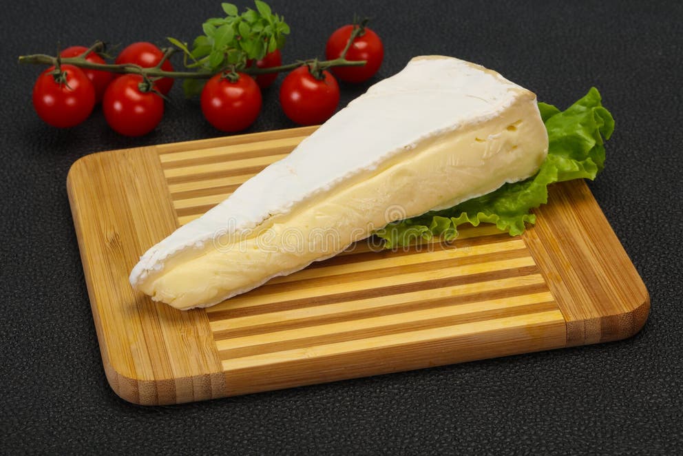 Brie Cheese Triangle Served Salad Stock Photo - Image of yellow, board ...