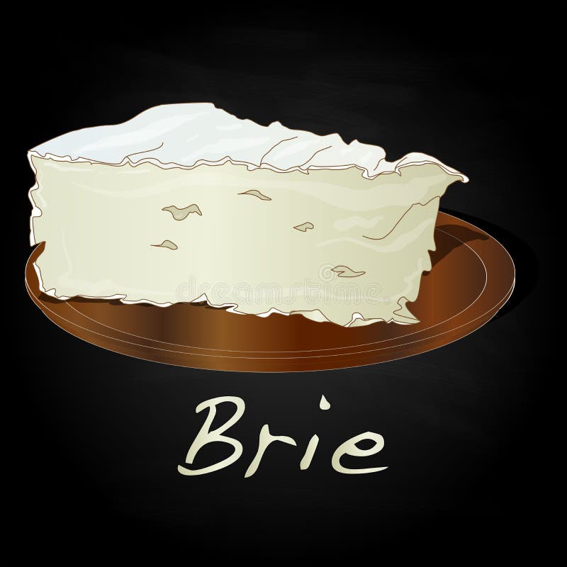 Brie Cheese Vector Isolated Stock Vector - Illustration of dinner ...
