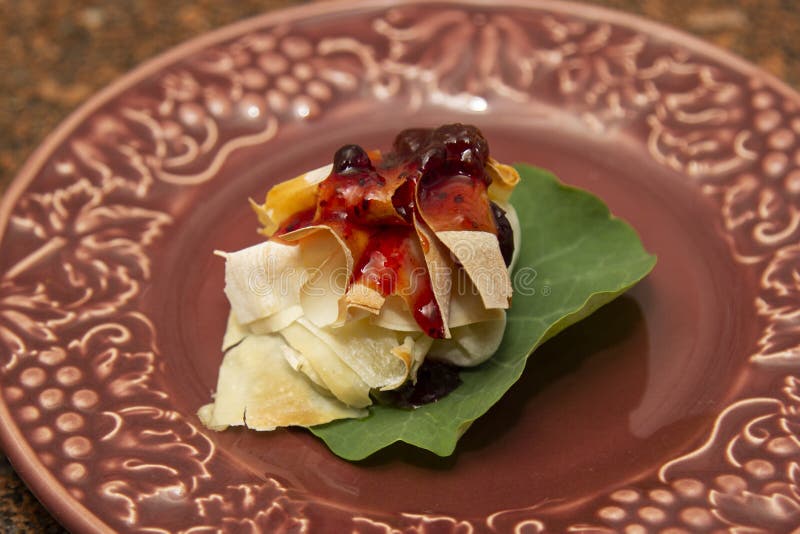 Brie Puff Pastry with Sago Wine Stock Image - Image of cooked, meal ...