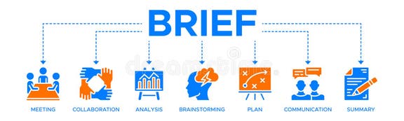 Brief Banner Web Icon Vector Illustration Concept for a Briefing of ...