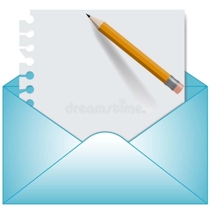 Brief En Open Envelop. Vector Vector Illustratie - Illustration of ...