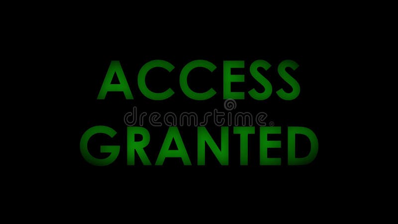 Access Granted Green Message Text Two Speeds 4k Stock Footage - Video ...