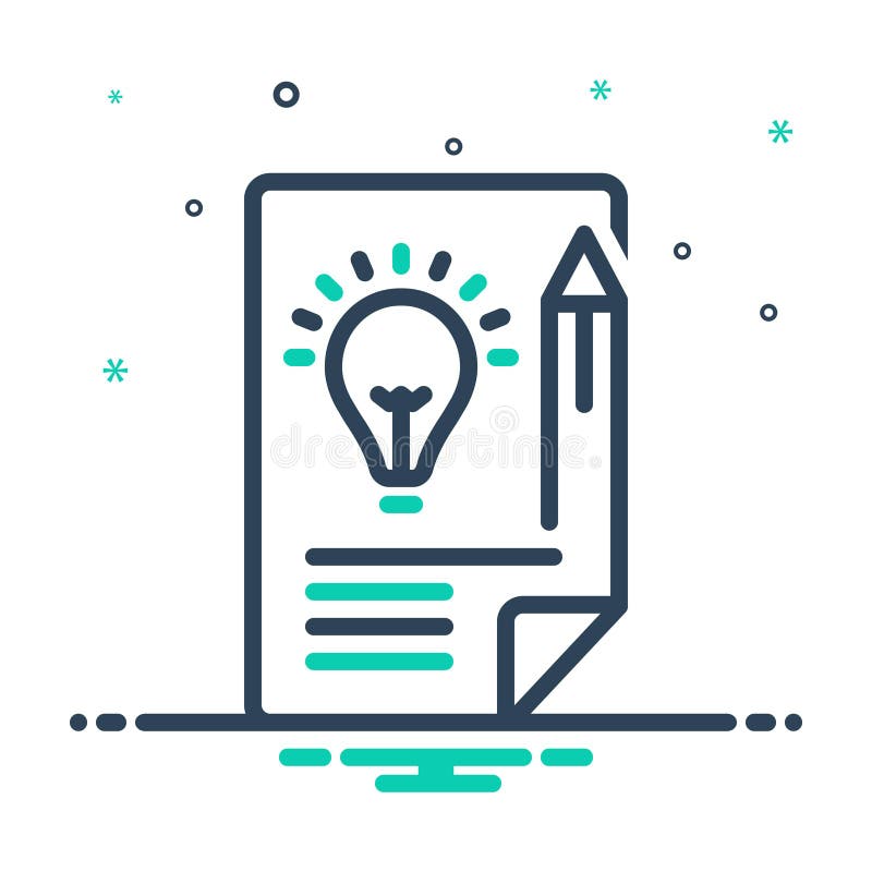 Mix Icon for Brief, Short and Pithy Stock Illustration - Illustration ...