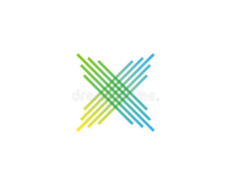 Brief X Pictogram Logo Design Element Vector Illustratie - Illustration ...