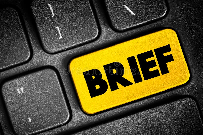 Brief Text Button on Keyboard, Concept Background Stock Photo - Image ...