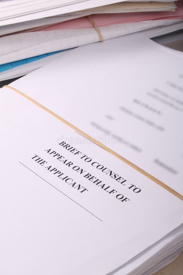 Brief To Counsel Court Bundle Stock Image - Image of bundle, bound ...