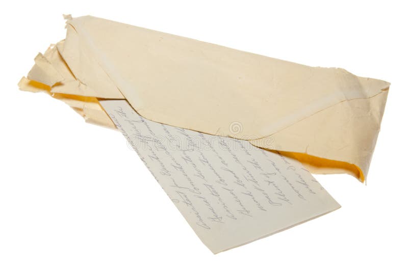 Oude Brief en Envelop stock foto. Image of envelop, correspondentie ...