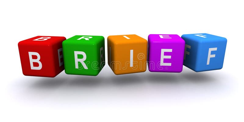 Brief word block on white stock illustration. Illustration of briefing ...