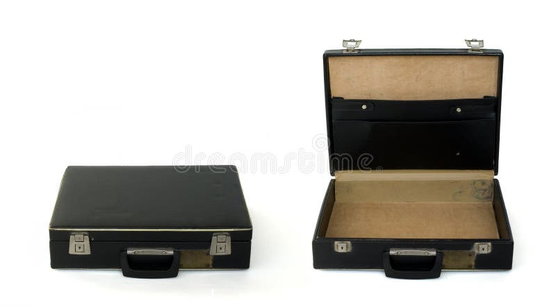 Briefcase Closed and Opened Stock Photo - Image of portfolio, single ...