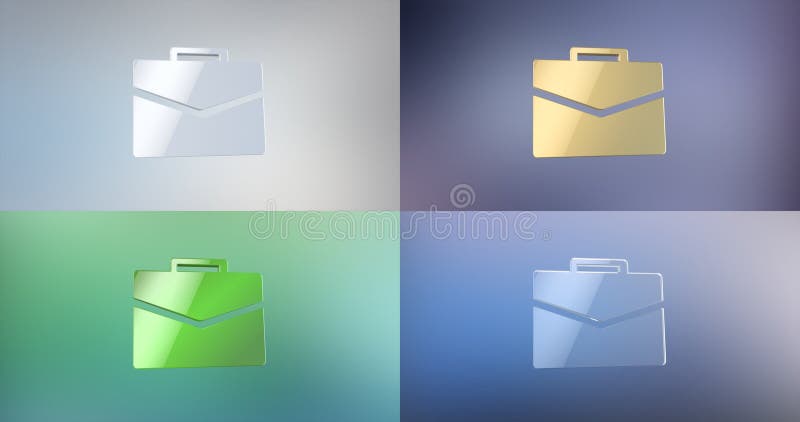 Briefcase 3d Icon stock video. Video of case, lock, design - 76306241