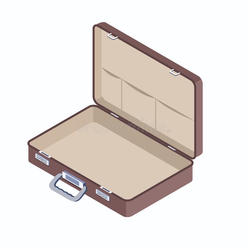 Realistic Briefcase Open Stock Illustrations – 131 Realistic Briefcase ...