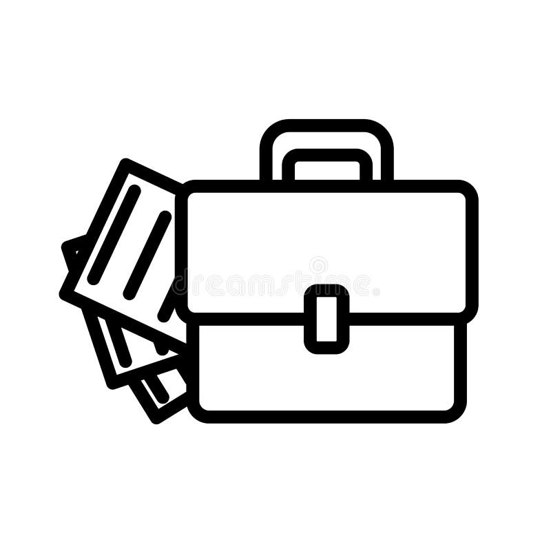 Briefcase Outline White Transparent Stock Illustrations – 214 Briefcase ...