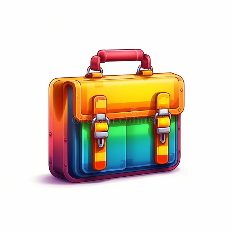 Pixel Art Briefcase with Vibrant Colors by Pixelplantmaster Stock ...