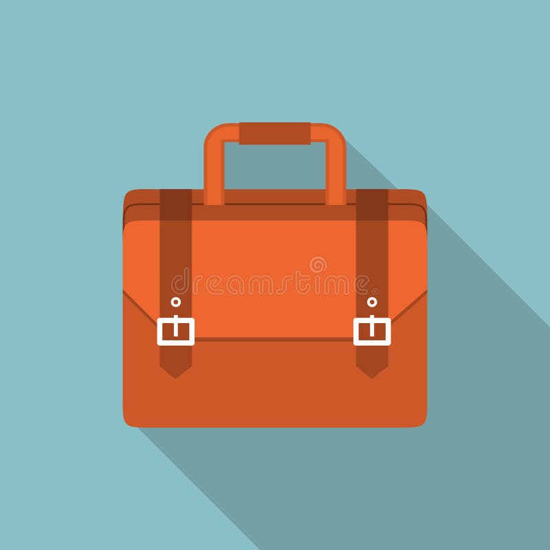 Briefcase Flat Illustration Stock Vector - Illustration of folio ...