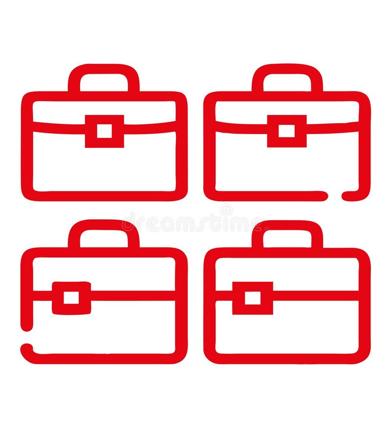 Briefcase Icon is a Compact Graphic Depiction Stock Illustration ...
