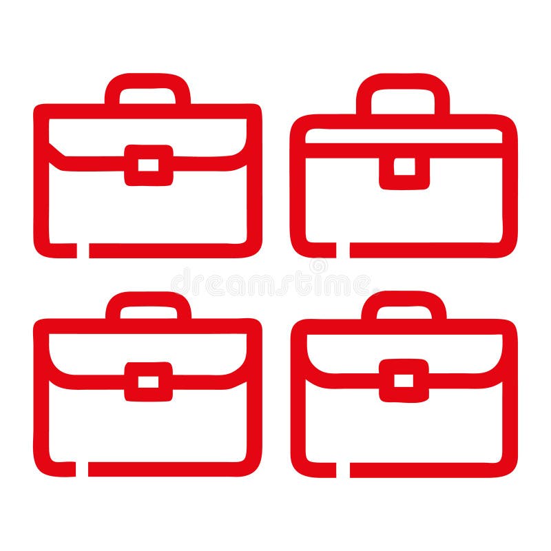 Briefcase Icon is a Compact Graphic Depiction Stock Illustration ...
