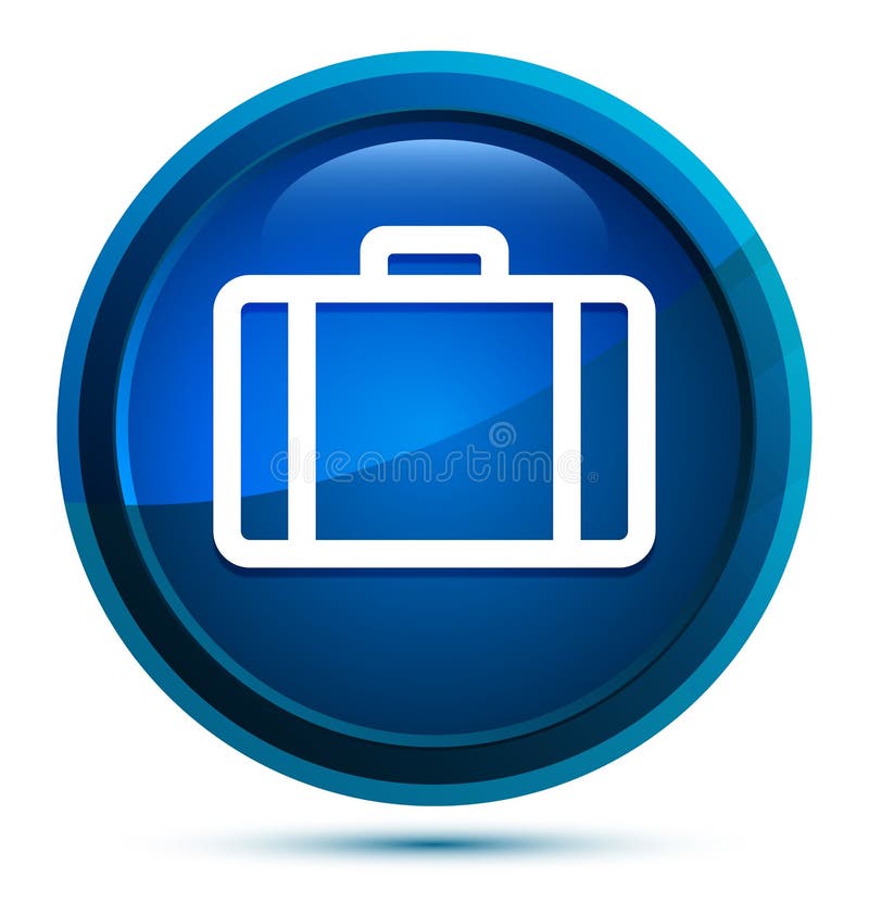 Briefcase Icon Elegant Blue Round Button Illustration Stock Vector ...