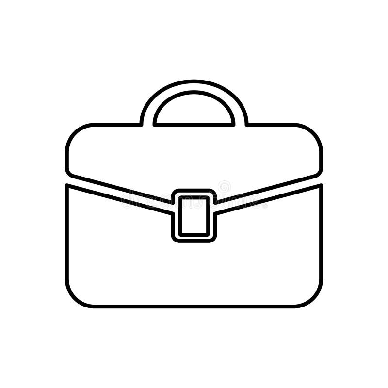 Briefcase Icon Isolated on White Background. Case Icon in Outline Style ...