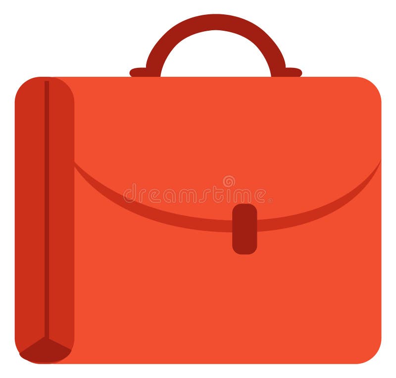 Briefcase Icon. Leather Work Bag Color Symbol Stock Vector ...