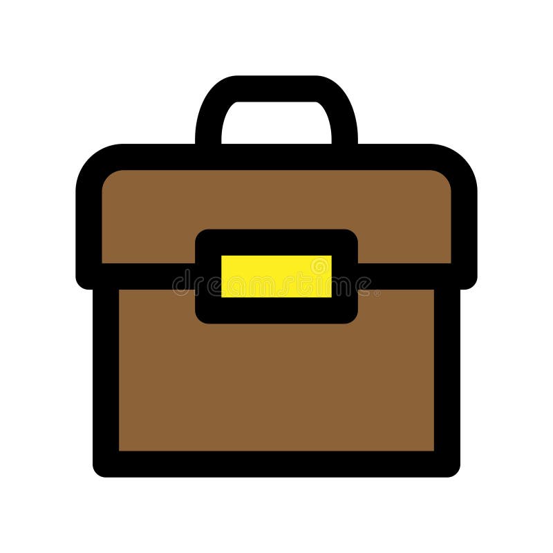Briefcase Icon Line Isolated on White Background. Black Flat Thin Icon ...