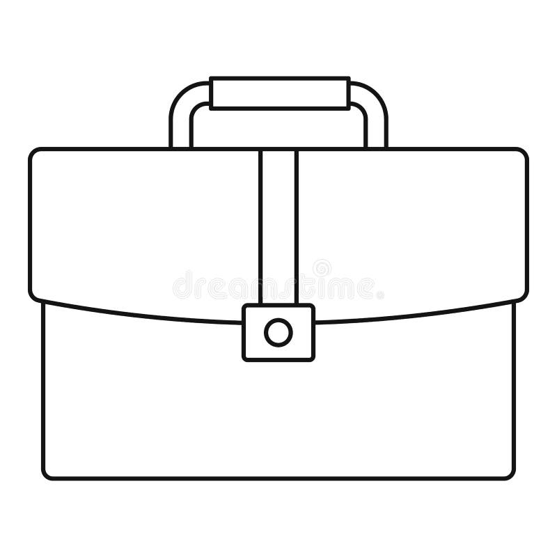 Briefcase Icon, Outline Style Stock Vector - Illustration of object ...