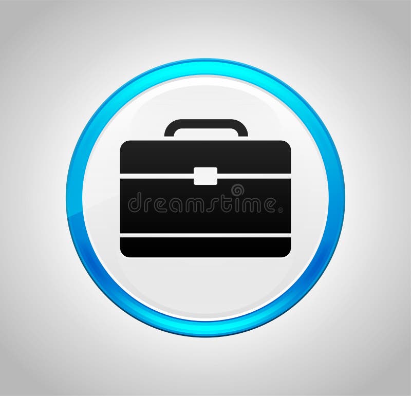 Briefcase Icon Round Blue Push Button Stock Illustration - Illustration ...