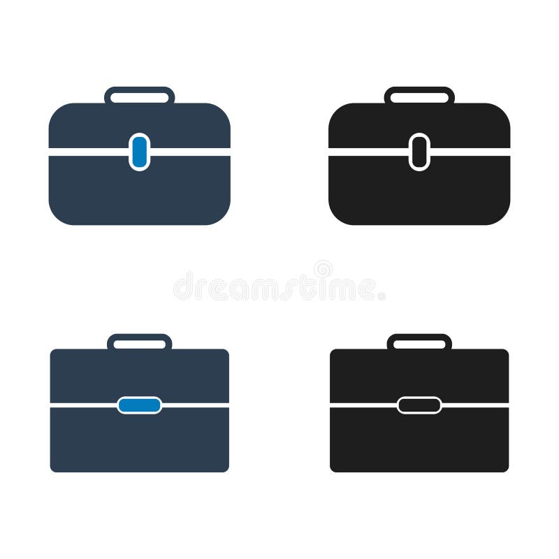Briefcase icon set. stock vector. Illustration of case - 157283696