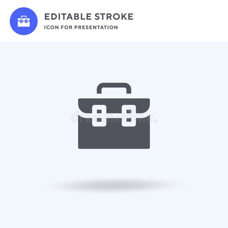 Briefcase Icon Vector, Filled Flat Sign, Solid Pictogram Isolated on ...