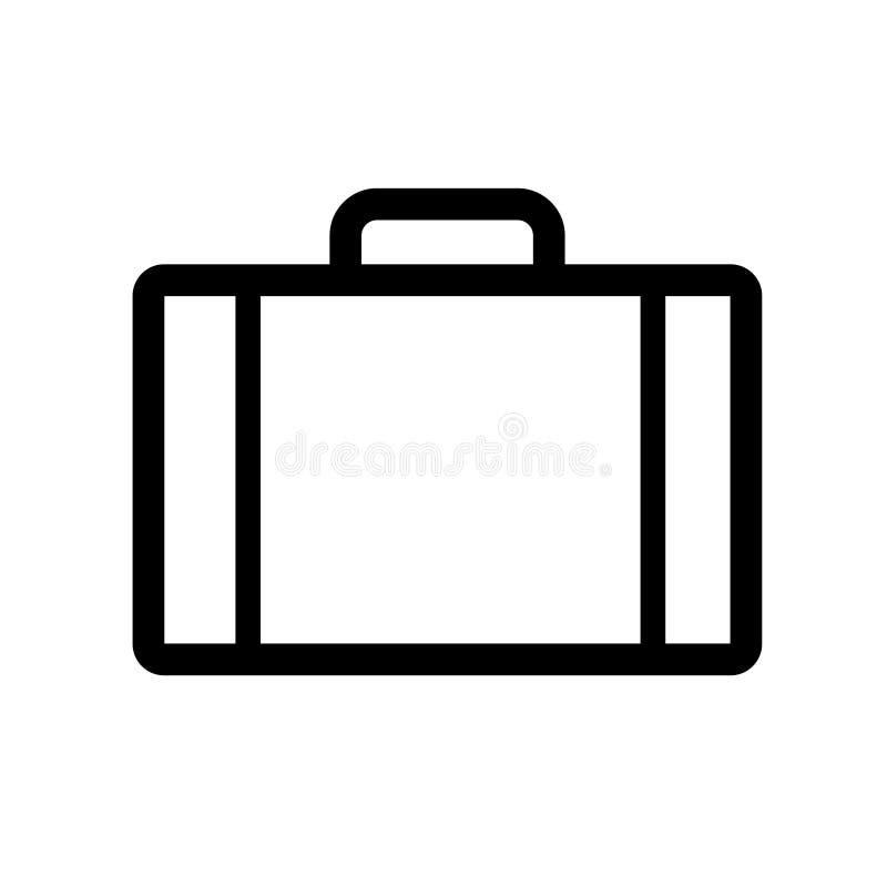 Briefcase Icon Set, Flat Briefcase Icon Sign Symbol â€“ Vector Stock ...