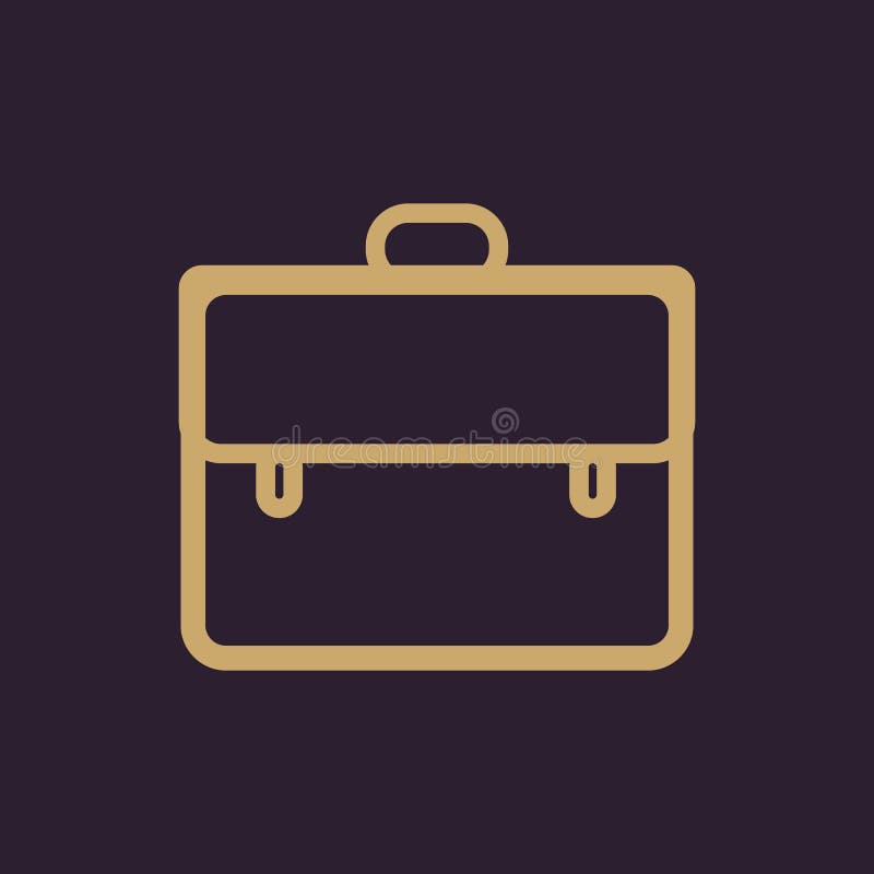 The Briefcase Icon. Portfolio Symbol Stock Vector - Illustration of ...