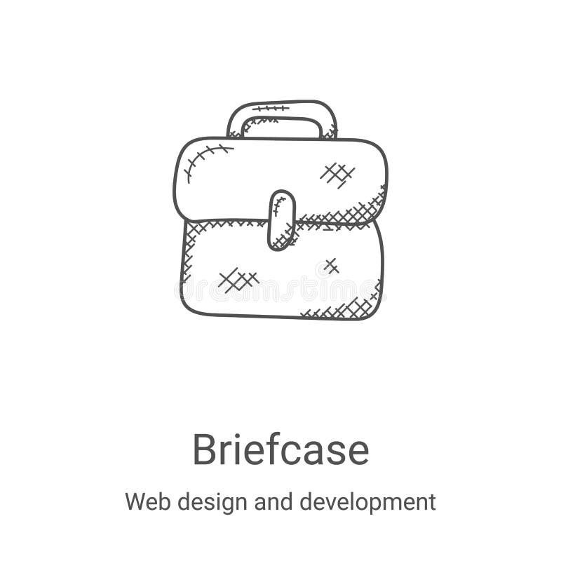 Briefcase Icon Vector from Legal Document Collection. Thin Line ... Briefcase Icon Vector from Legal Document Collection. Thin Line ...