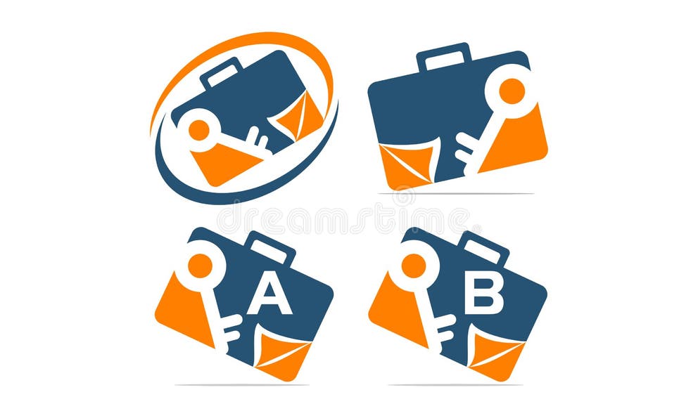 Briefcase Key Document Template Set Stock Vector - Illustration of ...