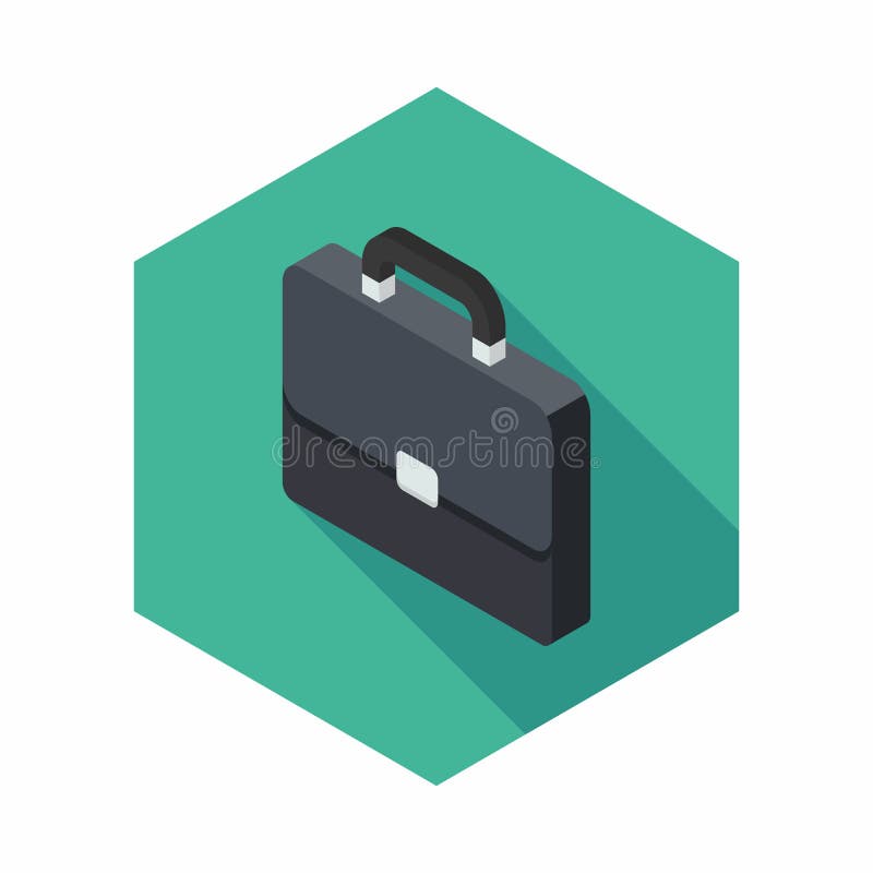 Briefcase Left View Icon Vector Isometric Stock Vector - Illustration ...