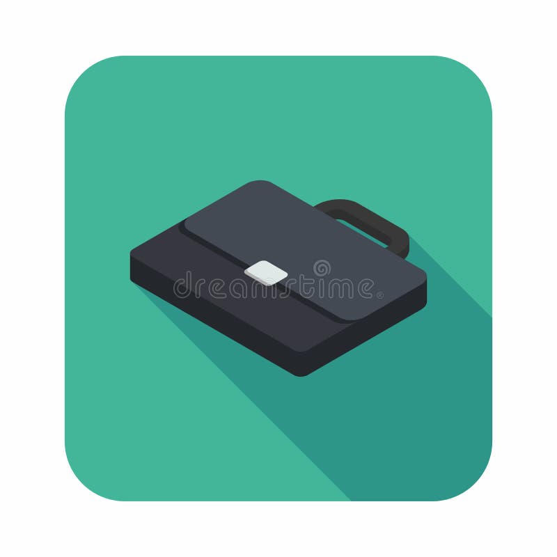 Briefcase Left View Icon Vector Isometric Stock Vector - Illustration ...