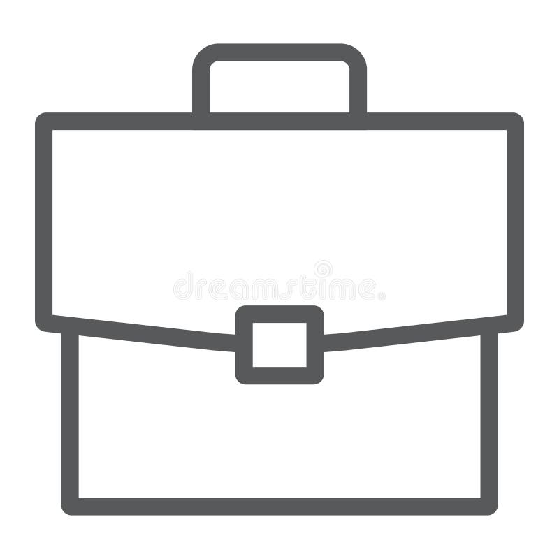 Briefcase Line Icon, Outline Vector Symbol, Linear Style Pictogram ...